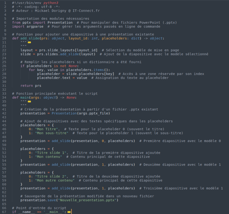 Générer des présentations PowerPoint avec Python
