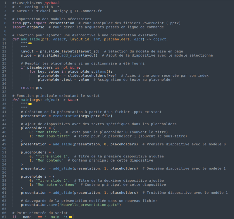 Générer des présentations PowerPoint avec Python