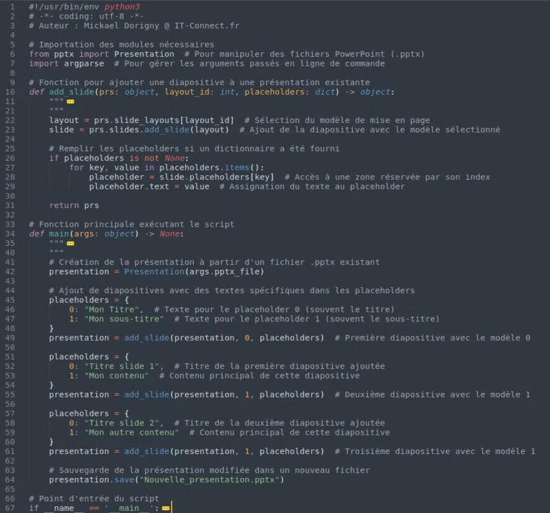 Générer des présentations PowerPoint avec Python
