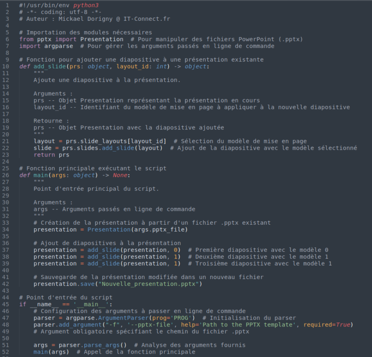 Générer des présentations PowerPoint avec Python