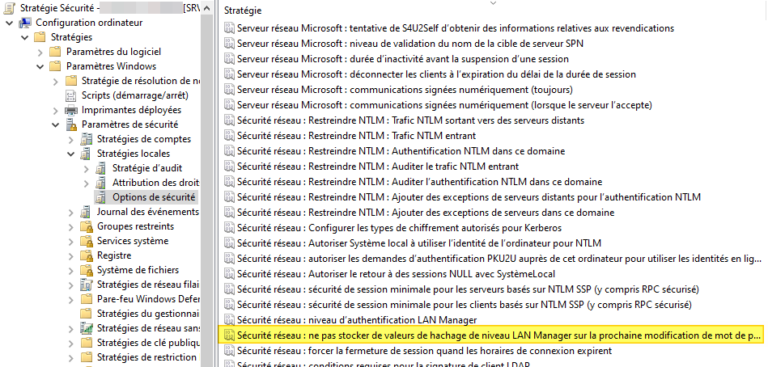 Le chiffrement des mots de passe dans l'Active Directory