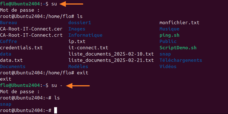 Linux - Comprendre les différences entre sudo, su, et su