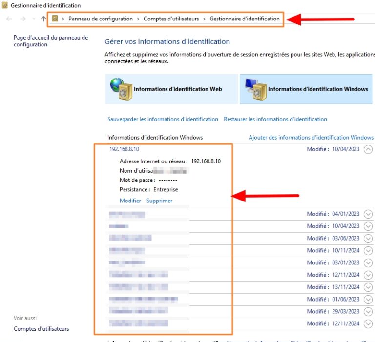 Sauvegarder et restaurer le Gestionnaire d'identification Windows