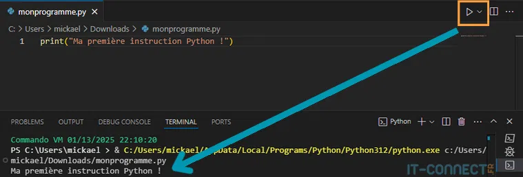 Débuter avec Python : écrire son premier script
