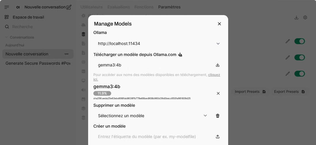 Votre IA en local sur Windows 11 avec Ollama et Open WebUI