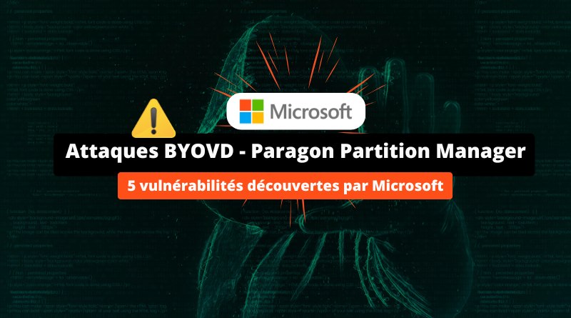 Windows : une faille dans un pilote Paragon exploitée par des ransomwares