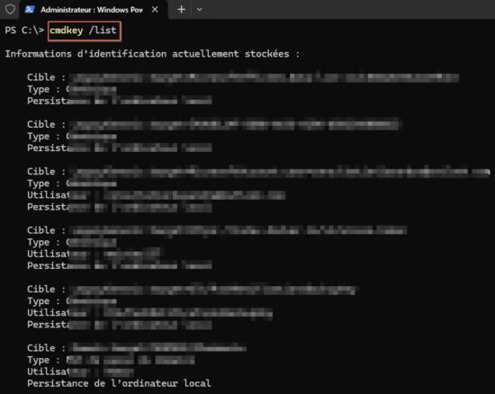 Gestionnaire d'identification Windows : ajouter ou supprimer des identifiants