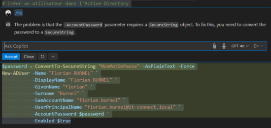 Utiliser GitHub Copilot (Free) avec Visual Studio Code