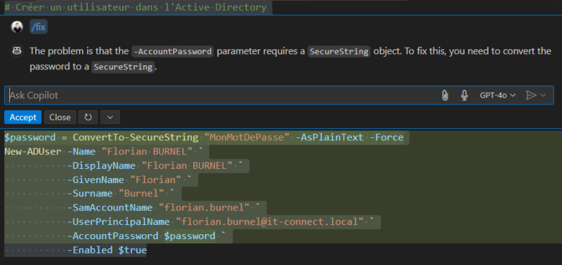 Utiliser GitHub Copilot (Free) avec Visual Studio Code