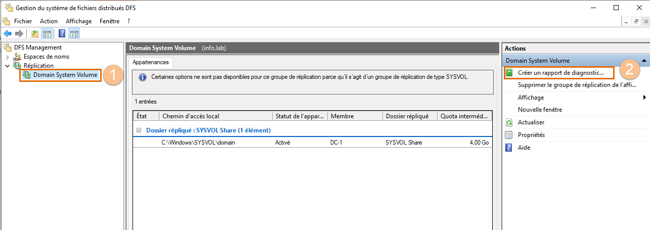 Réparer et restaurer le Sysvol de l'Active Directory