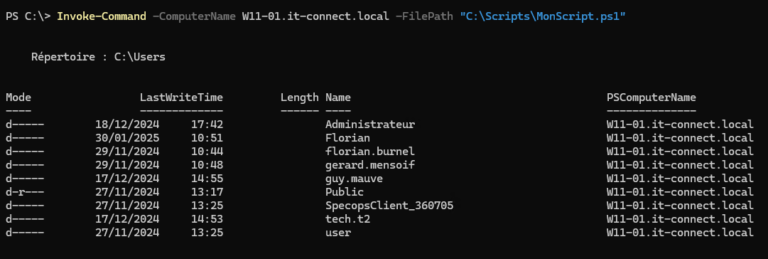 PowerShell : exécuter des commandes et scripts à distance