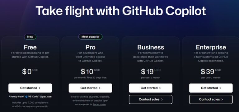 Utiliser GitHub Copilot (Free) avec Visual Studio Code