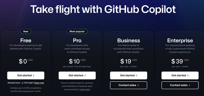 Utiliser GitHub Copilot (Free) avec Visual Studio Code