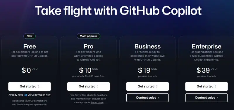 Utiliser GitHub Copilot (Free) avec Visual Studio Code