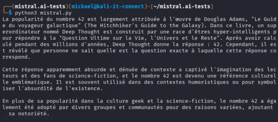 Guide pour utiliser l’API de Mistral AI en Python