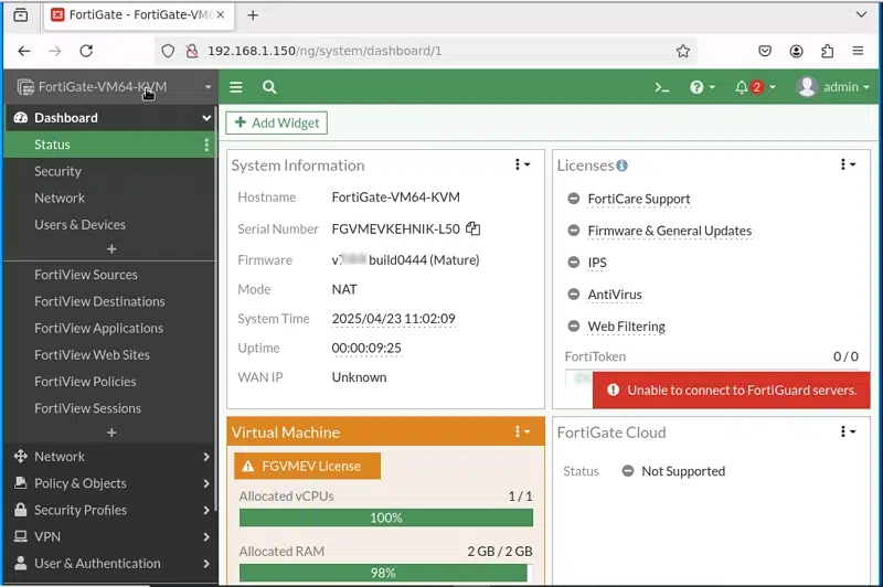 Créer un pare-feu FortiGate VM dans GNS3 pour faire un Lab
