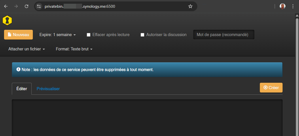 Synology : comment auto-héberger PrivateBin sur son NAS