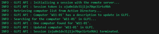Utiliser l'API de GLPI avec un script PowerShell