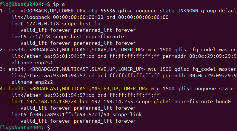 Configurer le Bonding réseau sous Ubuntu - Linux