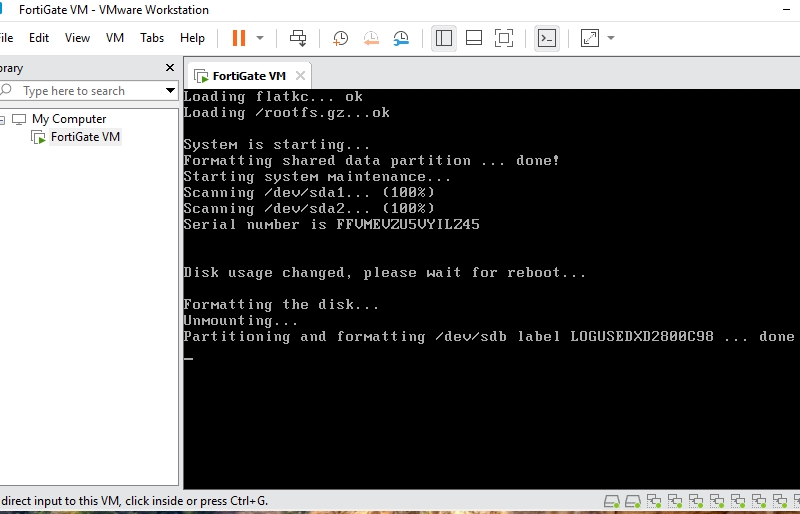 VMware Workstation Pro : créer un firewall FortiGate en VM