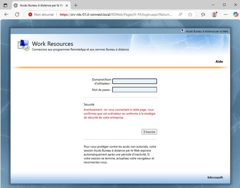 RDS sous Windows Server 2025 : Publier une RemoteApp