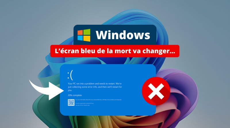 L'écran bleu de la mort de Windows 11 va changer