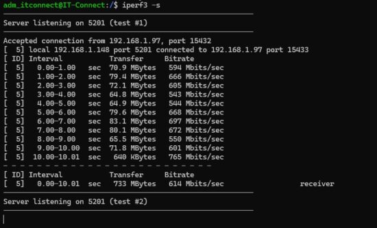NAS Synology : mesurer la bande passante réseau avec iperf3