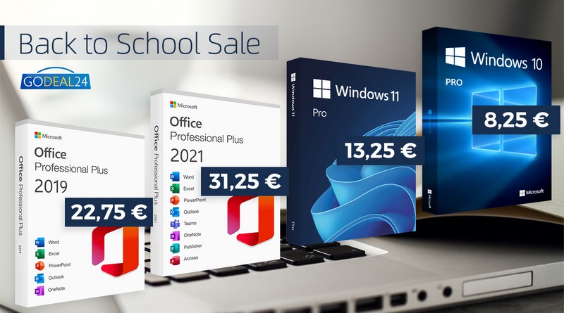 Promos de la rentrée GoDeal24 : Windows 11 et Office à prix réduits