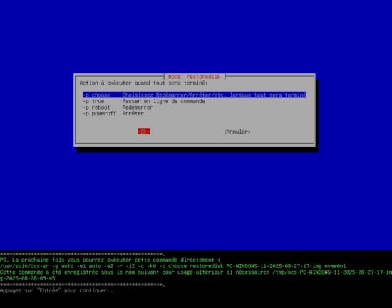 Clonezilla : restaurer une image disque de son PC