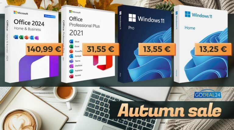 Promos de l'automne GoDeal24 : Windows 11 et Office à prix réduits