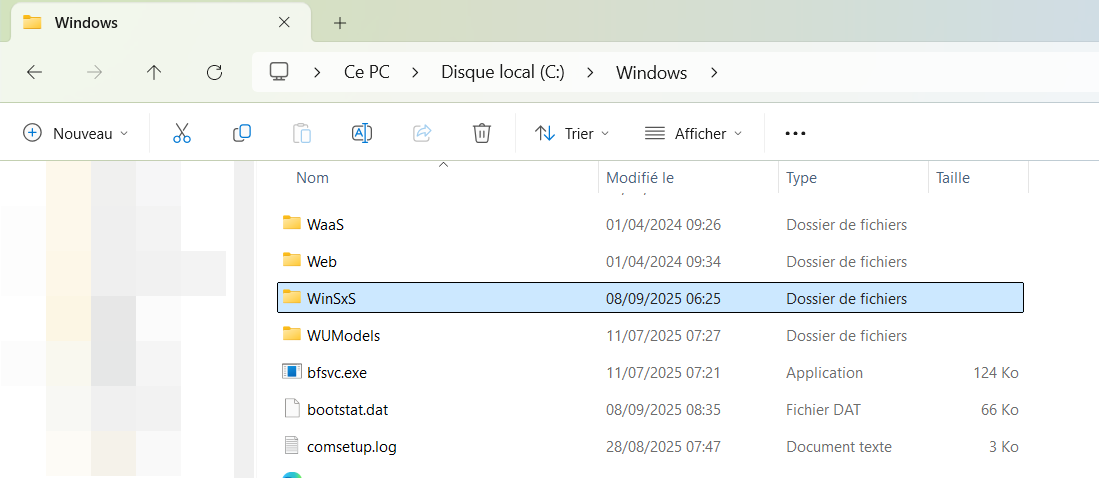 Windows : nettoyer le dossier WinSxS sans casser le système