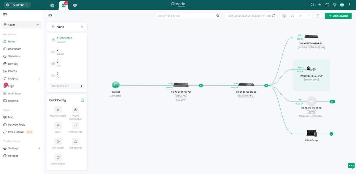 TP-Link Omada Central : 1 plateforme pour le réseau et la vidéosurveillance
