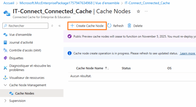 Comment configurer Microsoft Connected Cache pour Windows