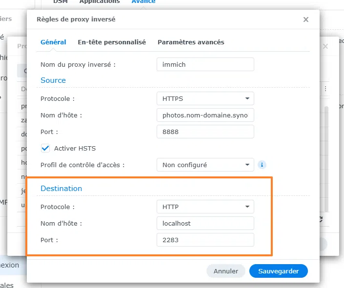 NAS Synology : installer immich avec Docker